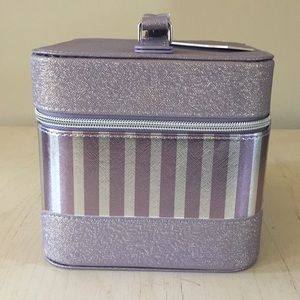 Nicole Miller | Bags | Purple And Silver Makeup Case | Poshmark